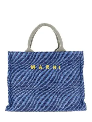 Marni MARNI Raffia Handbag Blue