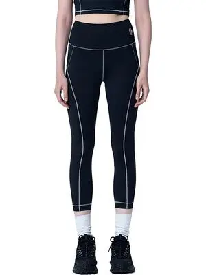 Moncler Logo Patch Leggings - Black