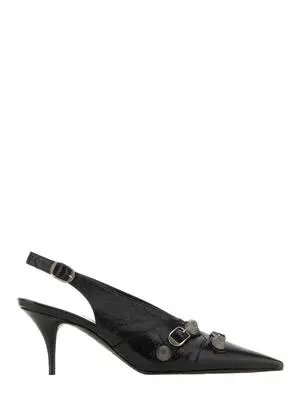 Balenciaga Leather Cagole Pumps - Black