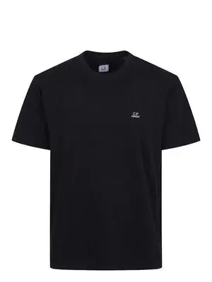 C.P. COMPANY C.P. Company Men 30/1 Jersey Short Sleeve Logo Patch T-Shirt Blue