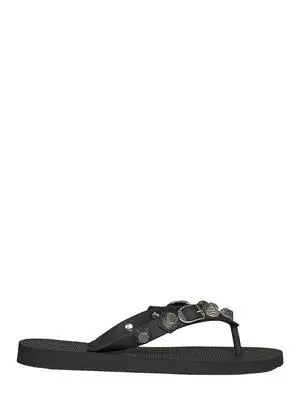 Balenciaga Recycled Rubber Cagole Thong Sandals - Multicolor