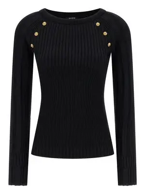 Balmain 3 Buttons Sweater - Black