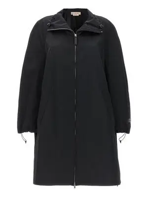 Marni Satin Technical Fabric Parka - Black