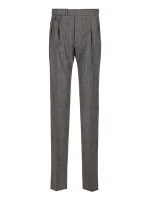 Tagliatore Prince Of Wales Trousers - Gray