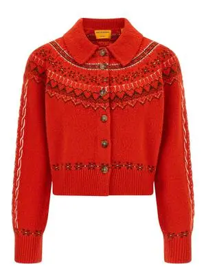 Guest In Residence Cloud Chalet Cashmere Blend Cardigan - Red