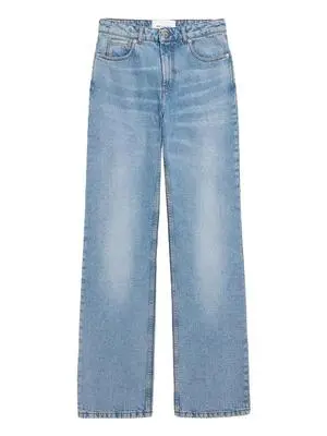 AMI Paris Denim Wide-leg Jeans - Blue