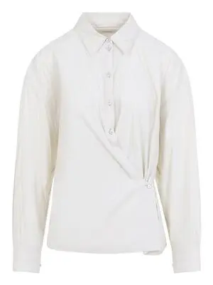 LEMAIRE Lemaire Straight Collar Twisted Shirt Women Multicolor