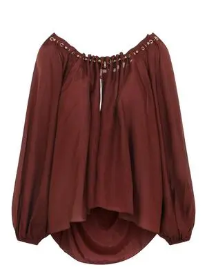 Zimmermann Silk Aster Blouse - Red