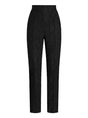 Dolce & Gabbana Textured Patterned Trousers - Black