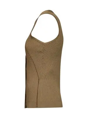 Max Mara Ribbed Knit Vest - Multicolor