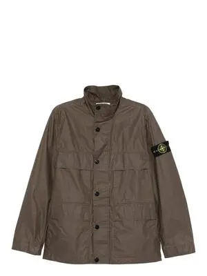 Stone Island Waxed Pigment Cotton Tela Field Jacket - Brown