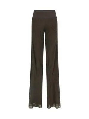 Rick Owens RICK OWENS Bias Silk Trousers Brown