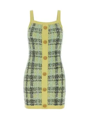Balmain Embroidered Tweed Dress - Multicolor