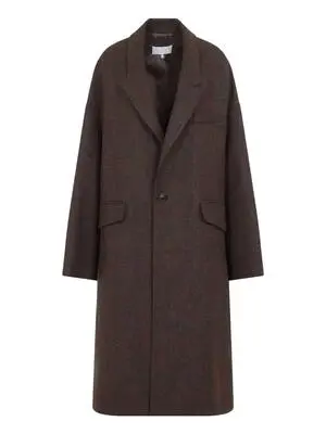 MAISON MARGIELA Oversized Wrap Coat - Brown