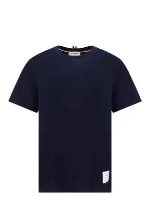 Thom Browne Short Sleeve Crewneck T-shirt - Blue
