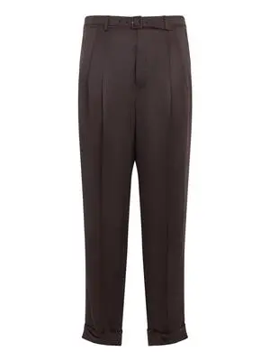 Saint Laurent Saint Laurent Silk Pants Men Brown