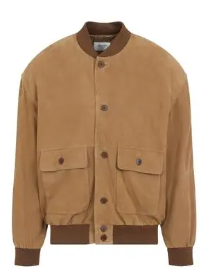 Saint Laurent Suede Jacket - Brown