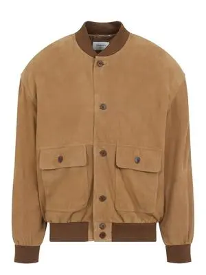 Saint Laurent Suede Jacket - Brown