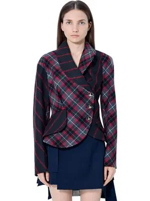 VIVIENNE WESTWOOD Stormy Plaid Wool Blend Blazer - Multicolor