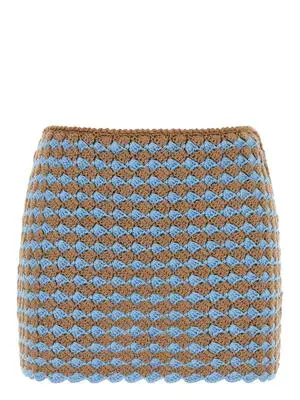 Prada Cotton Crochet Skirt - Brown