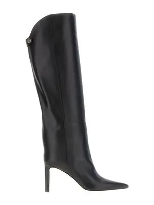 JIMMY CHOO Leather Pointed Toe Boots - Multicolor