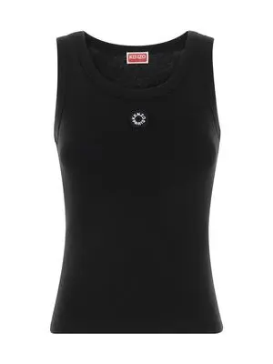 Kenzo Stretch Cotton Tank Top - Black