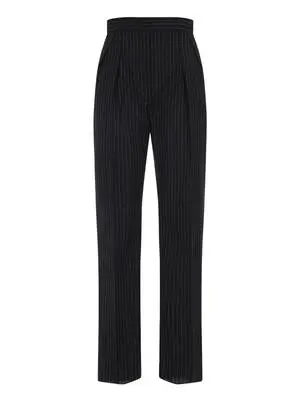 Max Mara Sesamo Wool Pants - Black