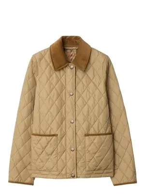 Burberry Quilted Slim Fit Puffer Jacket - Cream