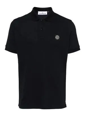 Stone Island Logo Cotton Polo Shirt - Multicolor