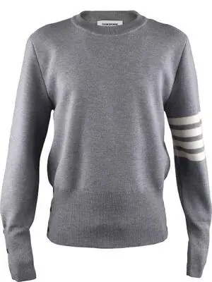 Thom Browne THOM BROWNE Milano Stitch Pullover Gray