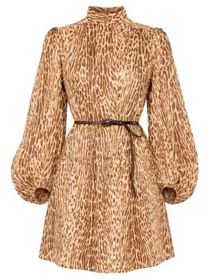 Zimmermann Animal Print Mini Dress - Multicolor