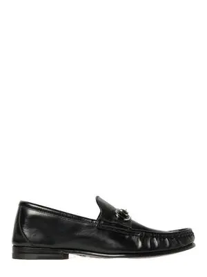 Gucci Lugano Leather Loafers - Black