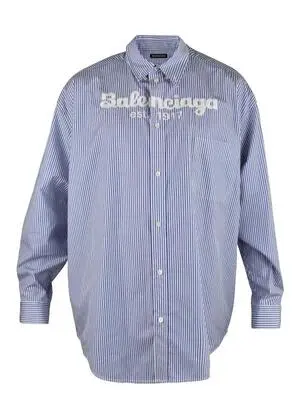 Balenciaga Balenciaga Men Regular Fit Shirt Blue