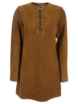 Gucci GUCCI Suede Dress Multicolor