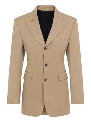 Celine Wool Colonne Jacket - Brown