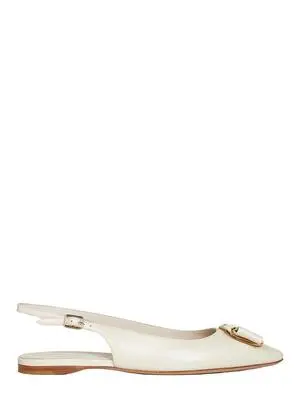 FERRAGAMO Mascarpone Flat Slingbacks With Vara Plate - Multicolor