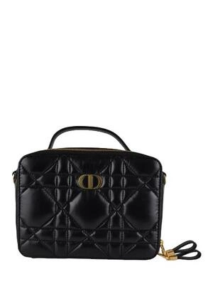 Dior Leather Caro Box Bag - Black
