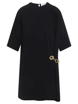 Celine Viscose Midi Dress - Black