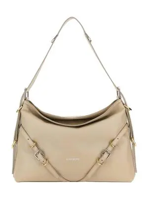 Givenchy Sand Leather Medium Voyou Shoulder Bag - Brown