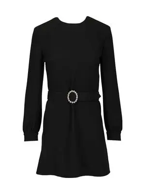 Saint Laurent Long-sleeve Mini Dress - Black