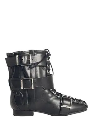 GANNI Synthetic Buckled Boots - Black