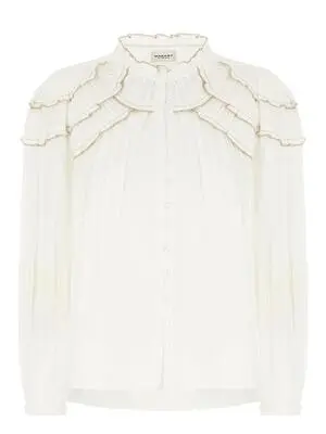 Isabel Marant Étoile Ruffled Long Sleeve Blouse - Multicolor