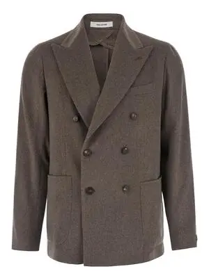 Tagliatore Montecarlo Double-breasted Wool Jacket - Brown