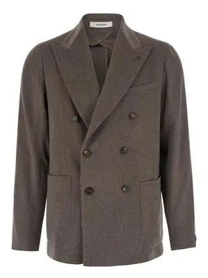 Tagliatore Montecarlo Double-breasted Wool Jacket - Brown