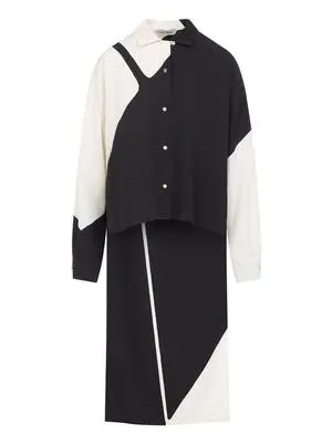 Alberta Ferretti Geometric Twill Shirt - Black