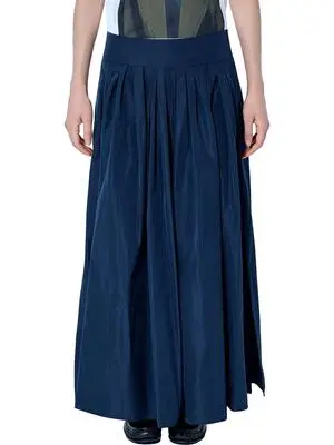 Max Mara Max Mara Women Pleated Maxi Skirt Blue
