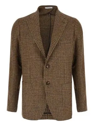 Tagliatore Montecarlo Single-breasted Jacket With Row Pockets - Brown