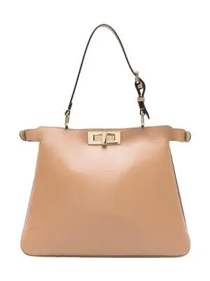 Fendi Calf Leather Tote Bag - Brown
