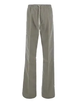 Rick Owens Grey Pants With Elasticated Waistband With Oversized Drawstring In Cotton For - Gray