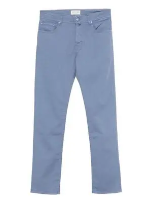 Jacob Cohen Cotton Blend Slim Trousers - Multicolor